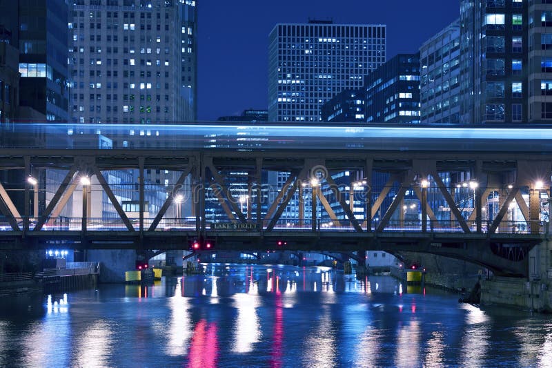 Lake Street Bridge Chicago stock photo. Image of architecture - 25955174