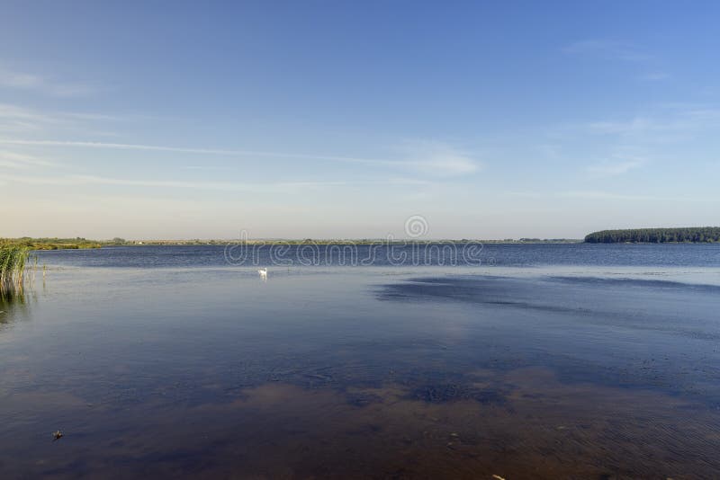 Lake in Sunny Summer Weather Stock Image - Image of river, natural ...