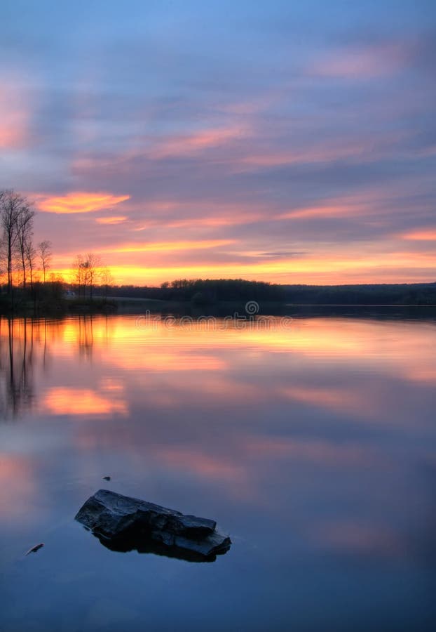 Sunset Over Lake - Nuremberg, Bavaria Stock Image - Image of nuremberg ...