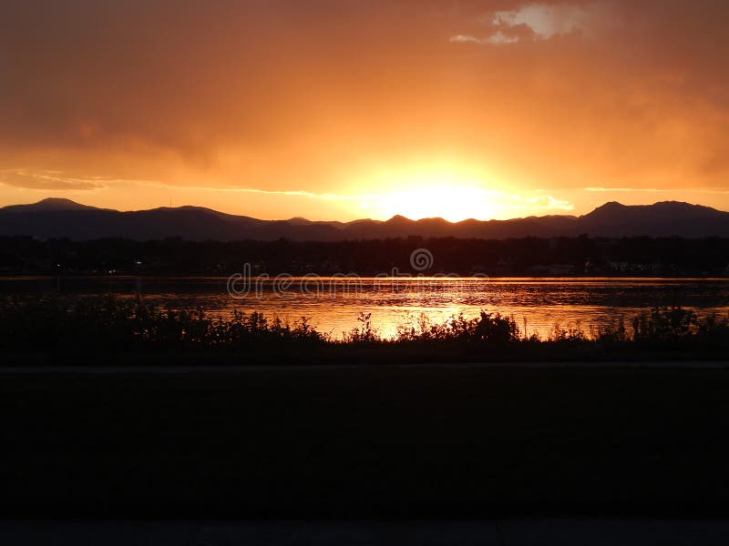 Beside the lake stock image. Image of orange, colorado - 156558193
