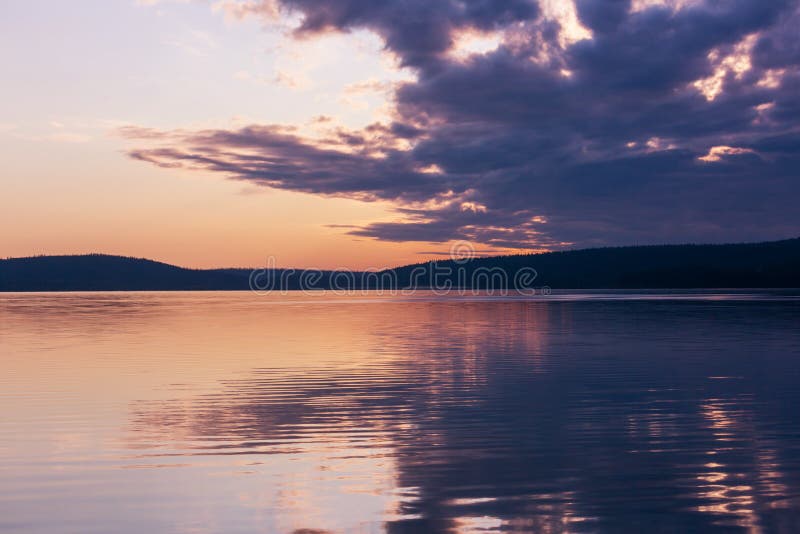 Lake on sunset stock image. Image of outdoors, dask - 154932977