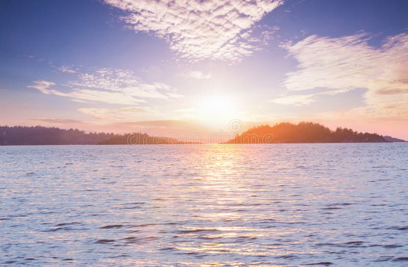 Lake on sunset stock image. Image of mist, adventure - 260908113