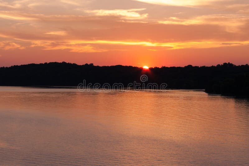 Lake Sunset stock photo. Image of shot, bridge, sunset - 77461664