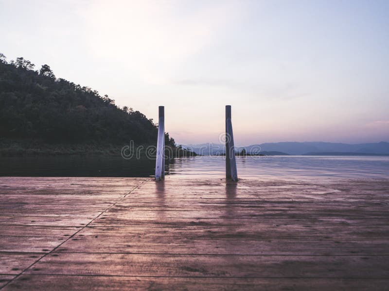 Lake and sunset sky. stock photo. Image of scenery, inspirational ...
