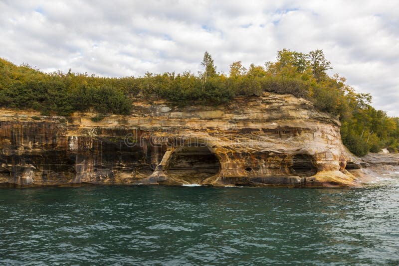 Lake Superior Cliff stock photo. Image of rocks, clouds - 27631880