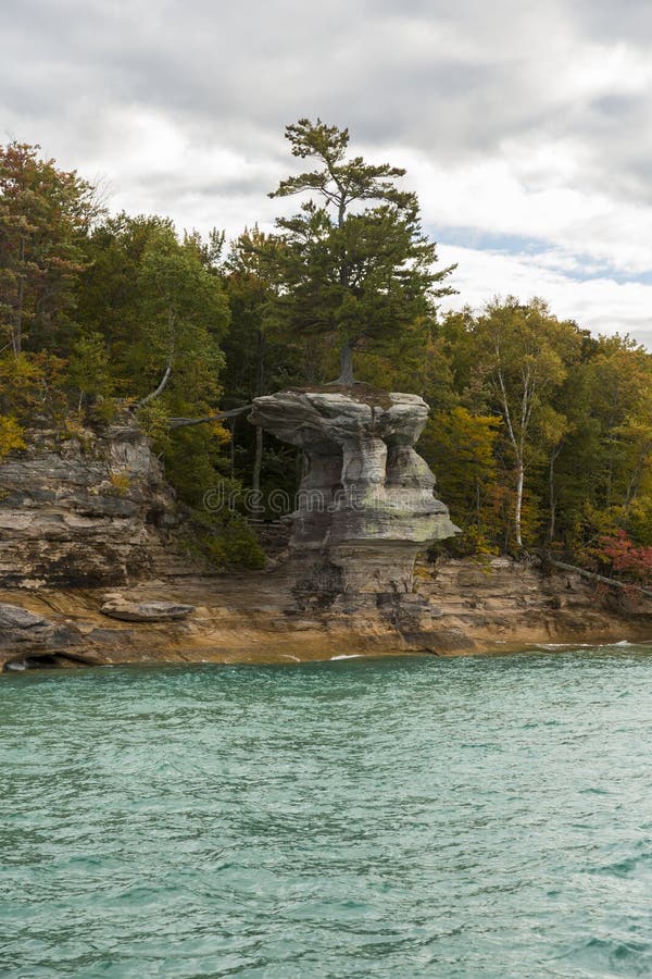 Lake Superior Rock Formation Stock Image - Image of autumn, seascape ...