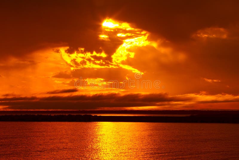 Lake Superior Sunrise stock photo. Image of superior - 16614796