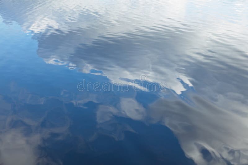 Lake Surface with Reflection. Stock Image - Image of ripple, weather ...