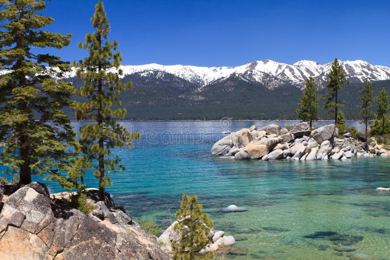 Lake Tahoe panorama stock image. Image of mountains, transparent - 56531855