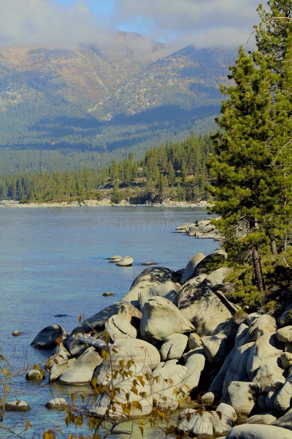 Lake Tahoe coast line stock image. Image of blue, summer - 39285765