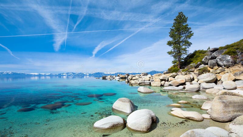 Lake Tahoe stock photo. Image of shallow, rocks, rocky - 40650170