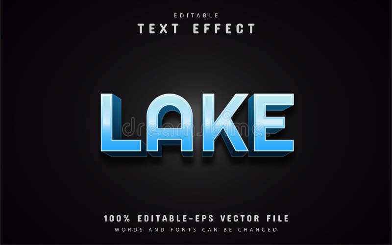 Lake text effects stock vector. Illustration of vacation - 256124979