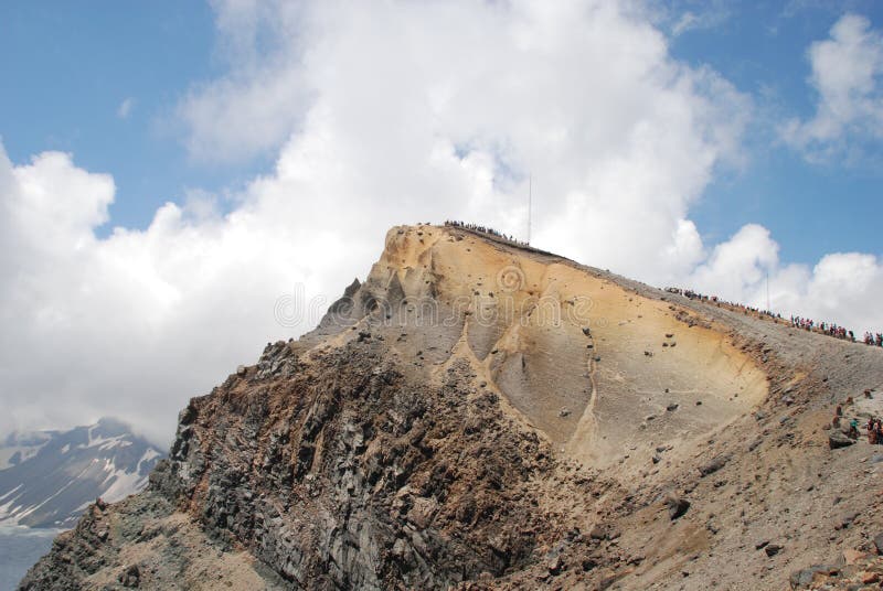The Lake Tianchi in the Crater of the Volcano. Stock Photo - Image of ...