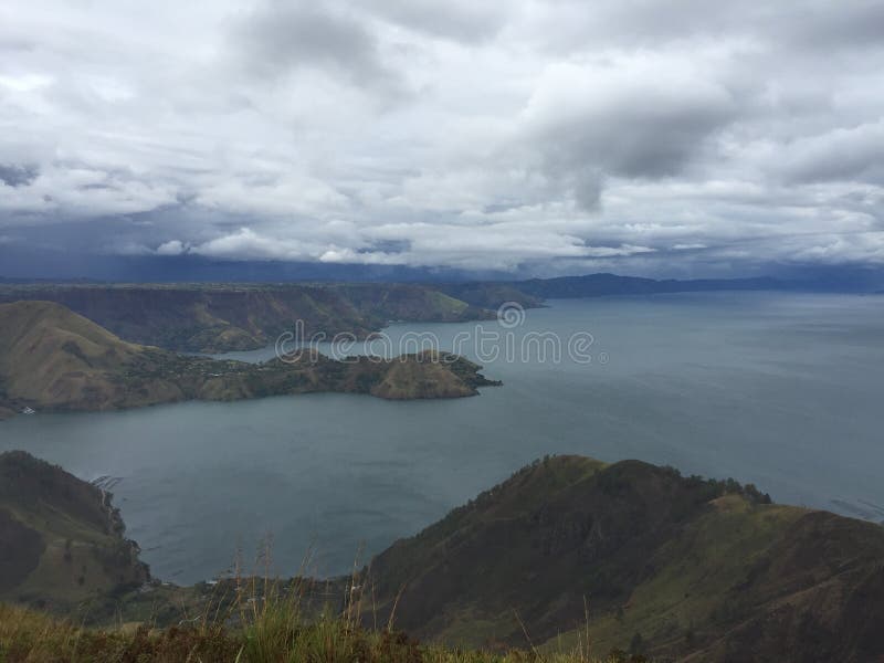 Lake stock image. Image of clouds, river, toba, lake - 78400833