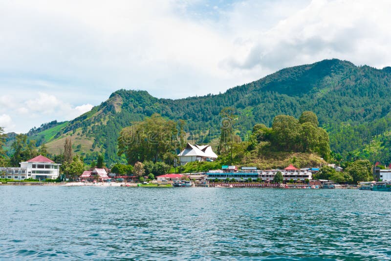 Lake Toba in Parapat Area, Sumatra Stock Photo - Image of parapat ...