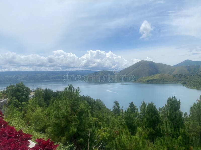 Lake Toba in the Samosir Land Stock Image - Image of outdoor, land ...