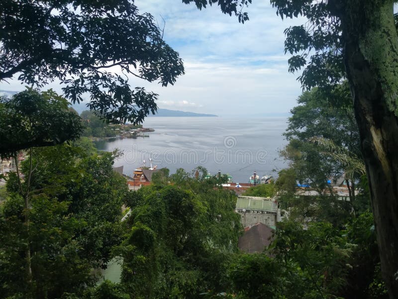 Lake Toba , View in Parapat Stock Photo - Image of garden, leaf: 291906816