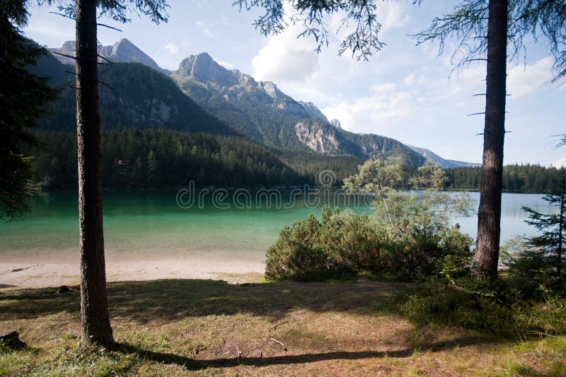 Lake Tovel, stock image. Image of nature, italy, alps - 10775757
