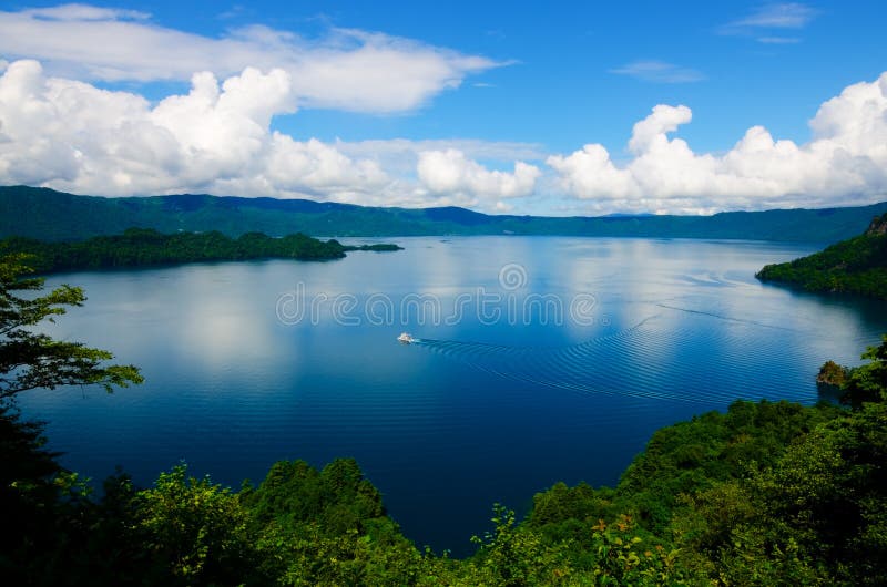 Lake Towada, Japan. stock image. Image of lake, walking - 26549363
