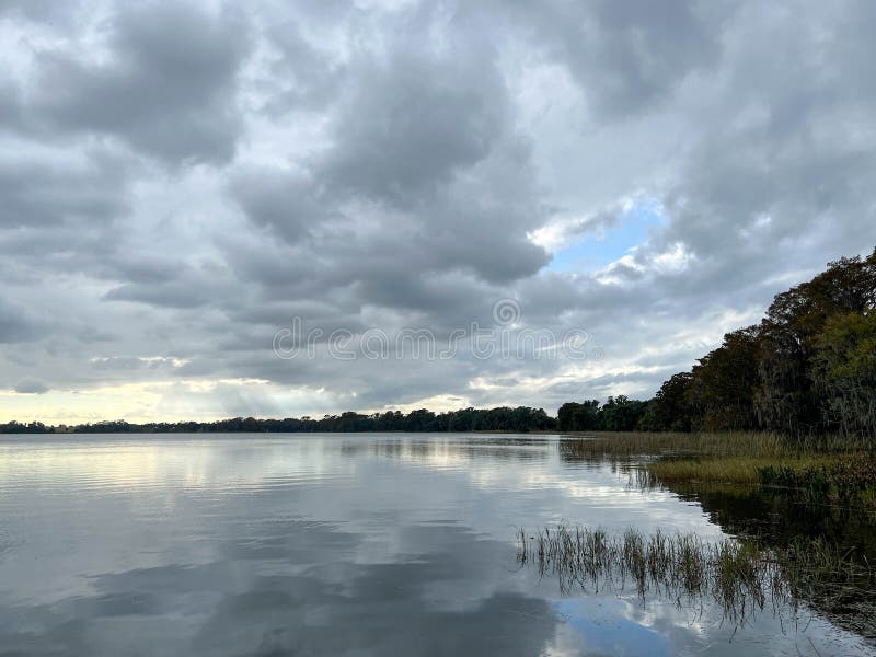 The Lake at Trimble Park in Mount Dora, Florida on a Cloudy Day Stock ...