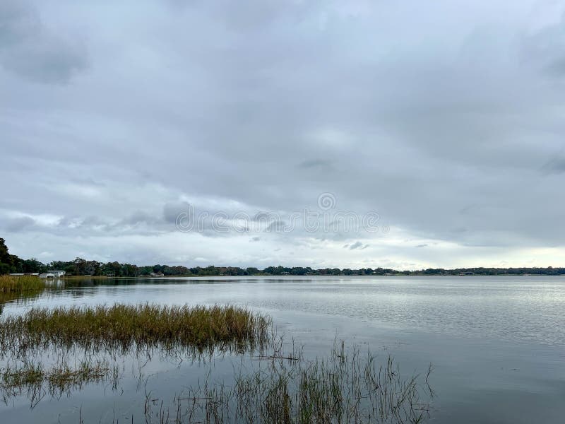 The Lake at Trimble Park in Mount Dora, Florida on a Cloudy Day Stock ...
