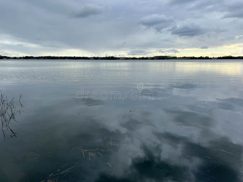 The Lake at Trimble Park in Mount Dora, Florida on a Cloudy Day Stock ...