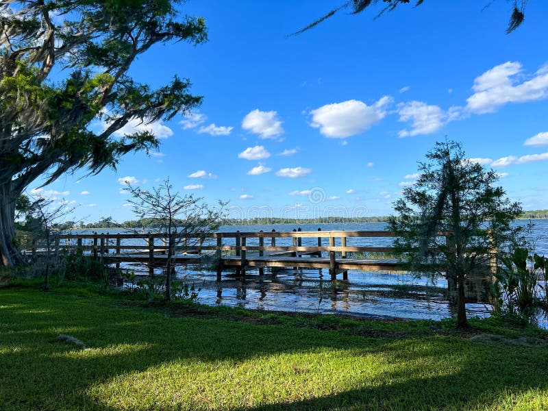 The Lake at Trimble Park in Mount Dora, Florida Stock Image - Image of ...