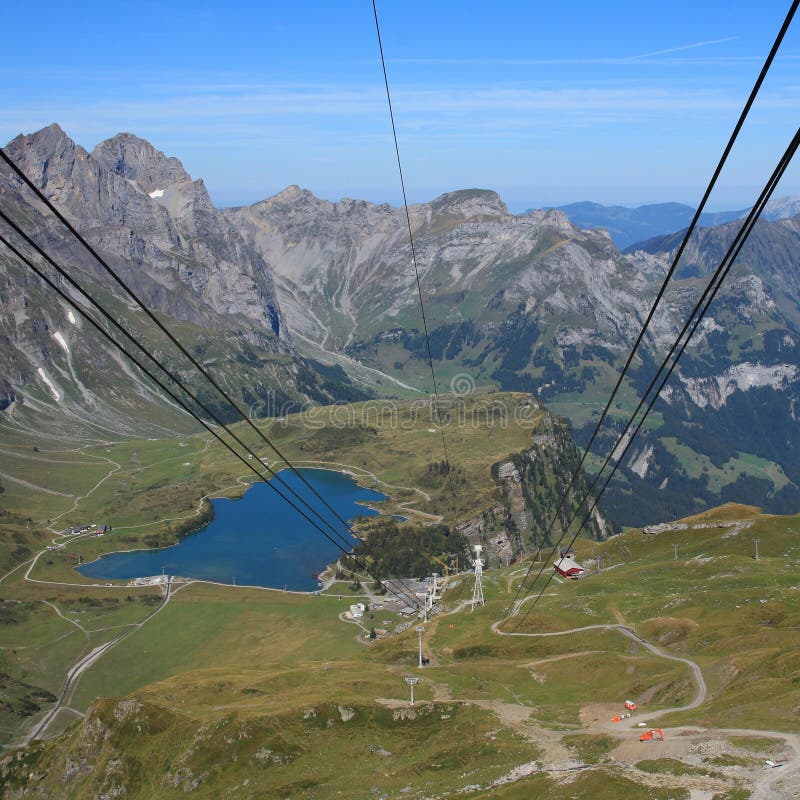 Lake Truebsee, View from Titlis Stock Photo - Image of trubsee, peak ...