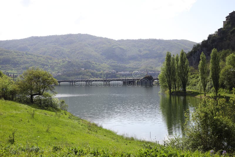 Lake Turano stock image. Image of mountain, shore, landscape - 30914067