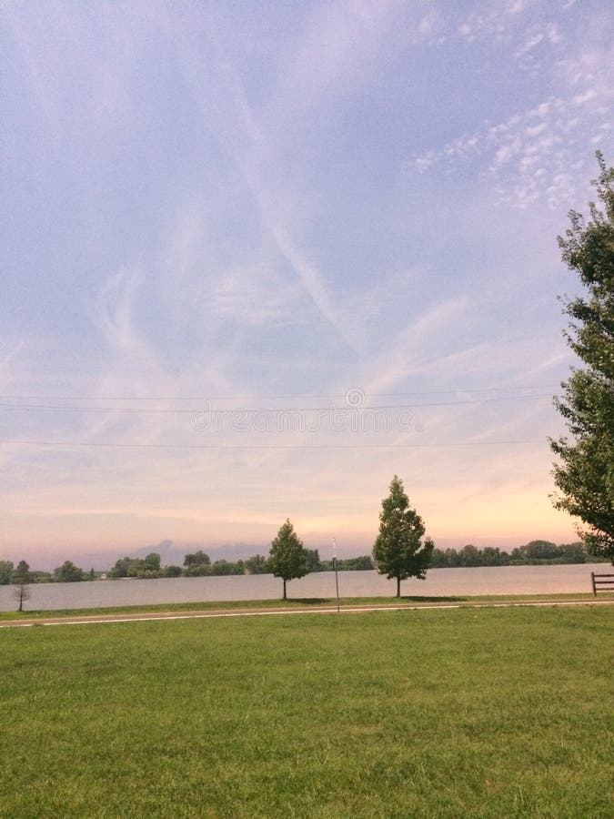 By the lake stock image. Image of view, peaceful, sunset - 171240733