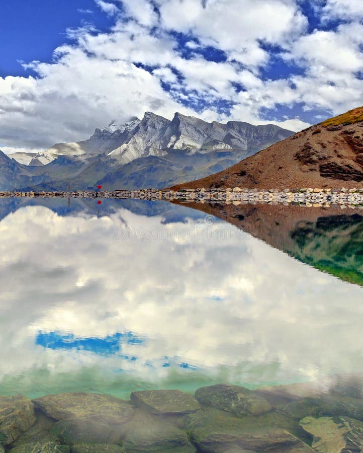 Lake in the valley stock photo. Image of scene, alpine - 213375024