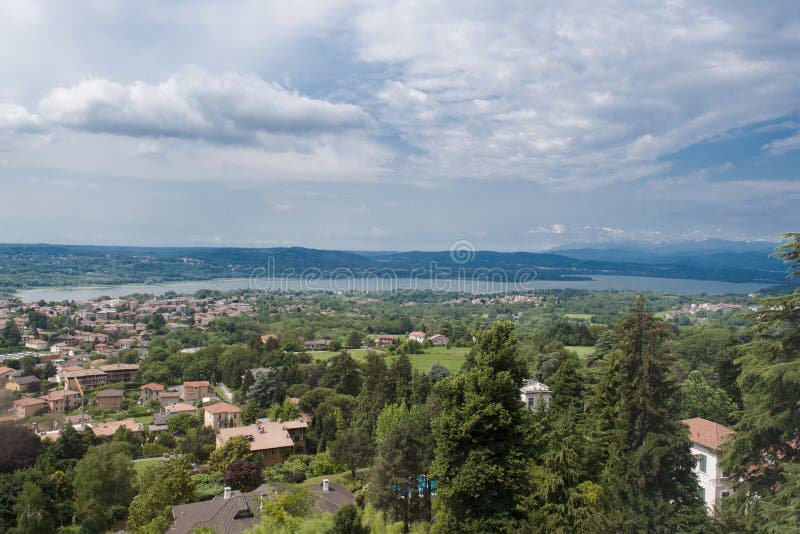 Lake of Varese, Little Port of Azzate, Italy Stock Image - Image of ...