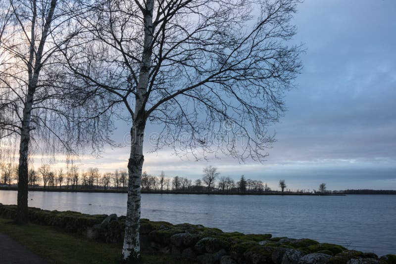 Lake Vattern stock photo. Image of morning, pier, river - 105668768
