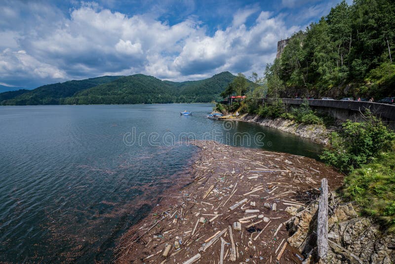 Lake Vidraru in Romania stock photo. Image of transilvania - 278347584
