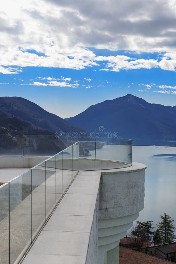 Lake view from a building stock photo. Image of view - 69558564