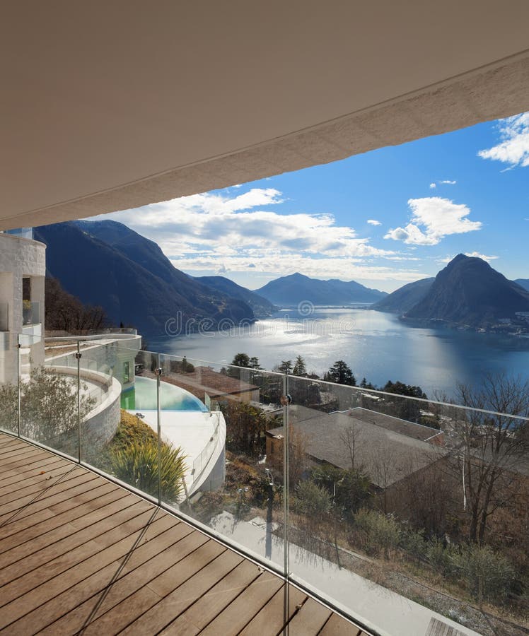 Lake view from a building stock image. Image of landscape - 69564965