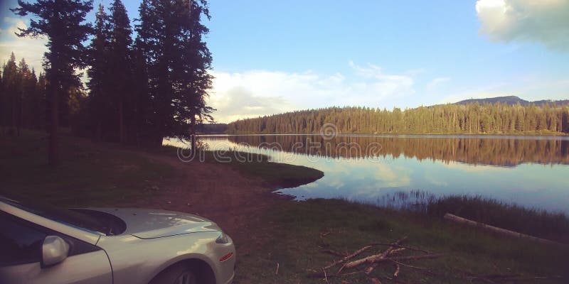Lake view camp site stock image. Image of lake, view - 130696201