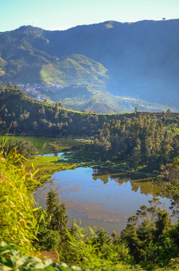 The Lake View from Dieng Plateau Stock Image - Image of indonesia, lake ...