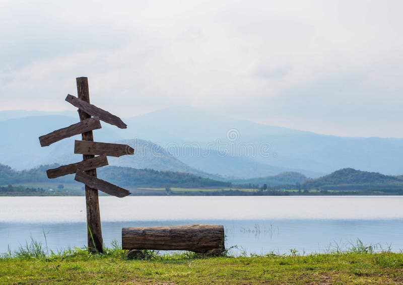 The Lake View and the Log in Front is the Lawn Stock Photo - Image of ...
