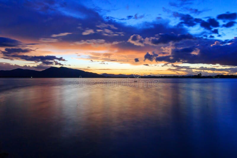 Lake view in sunset time stock photo. Image of view - 102582290