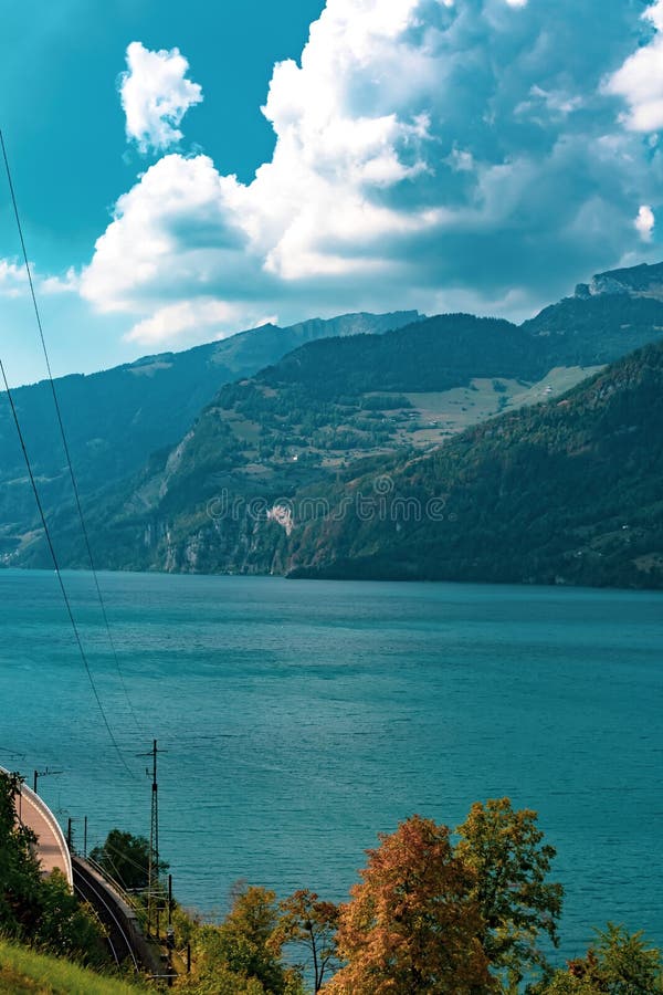 Lake Walensee in Switzerland Stock Image - Image of canton, europe ...