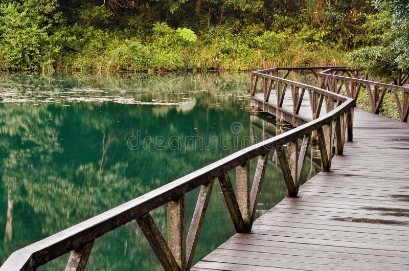 Lake and walkway stock image. Image of lush, environment - 12112465