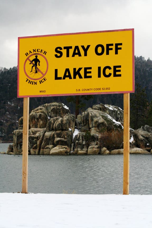 Lake Warning Sign stock photo. Image of sign, water, accident - 1980980