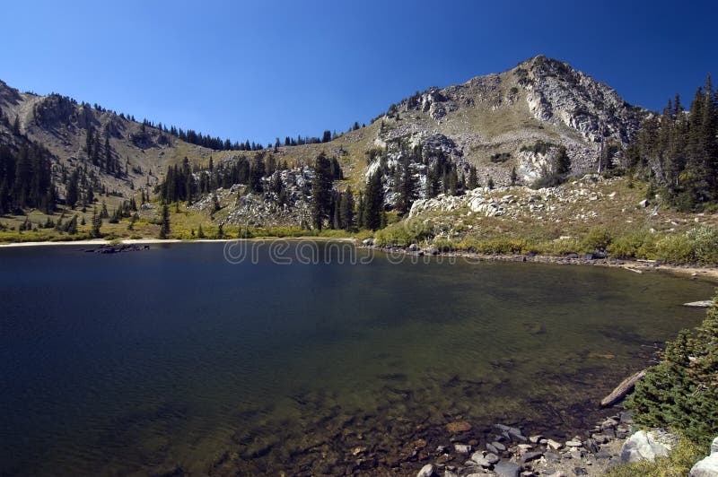 Lake in Wasatch Mountains stock image. Image of water - 3174645
