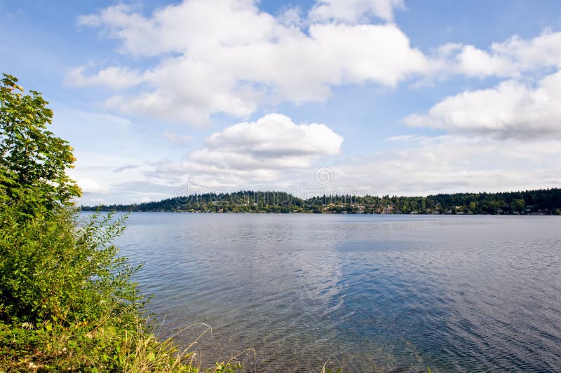 Lake Washington scenery stock image. Image of lake, park - 6535127