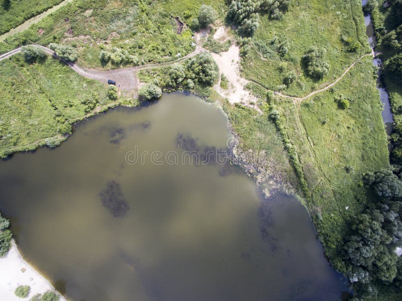 Lake, water basin stock image. Image of drone, nature - 178007077