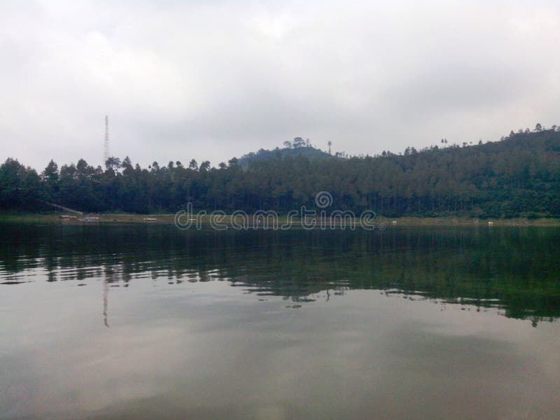 Menjer Lake Located at Wonosobo City on Central Java Indonesian Stock ...