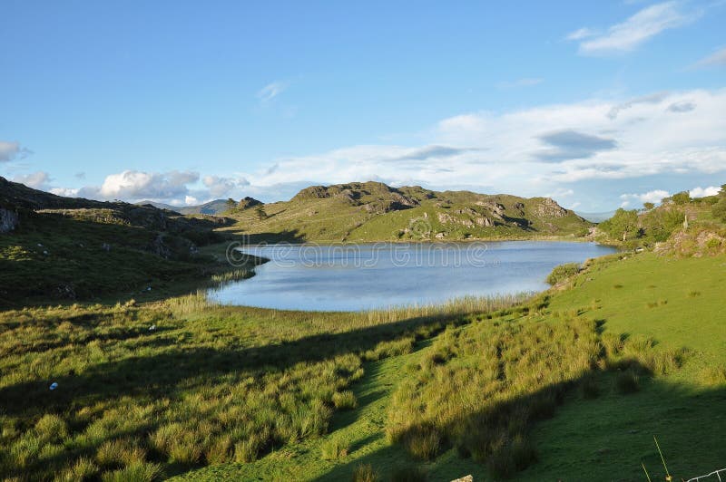 Lake in west cork, Ireland stock image. Image of hills - 22497689