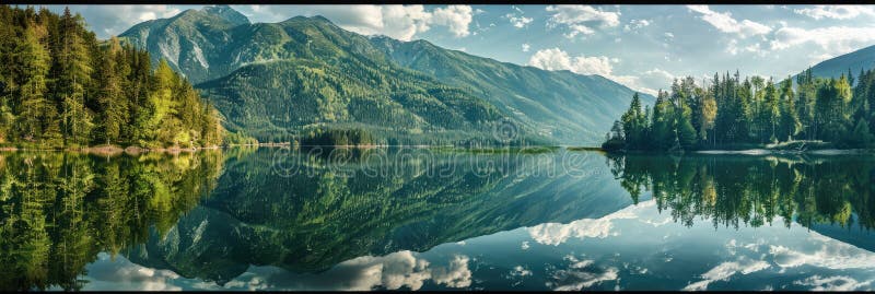 Lake Western Range Alpine Forest Stock Photo - Image of majestic ...