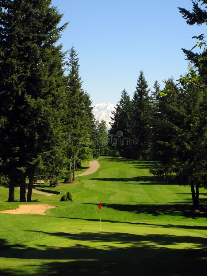 Lake Wilderness Golf Course Views Stock Image - Image of sand, trees ...